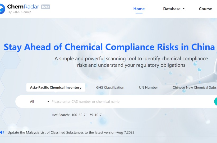 CIRS Group Launches ChemRadar – a One-Stop Search Tool for Gobal Chemical Compliance Information ...